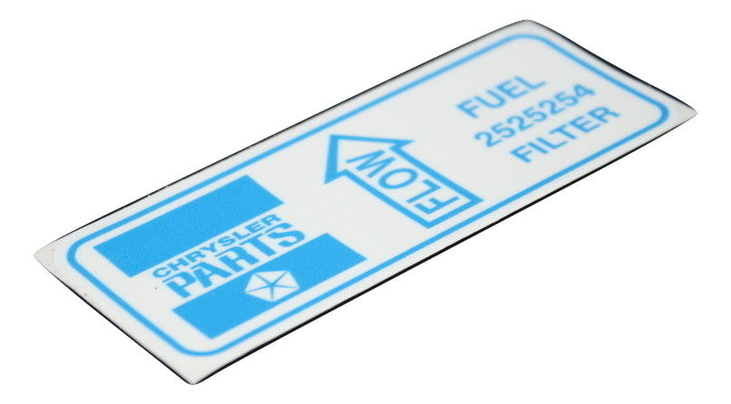 Valiant Fuel Filter Decal | Decals