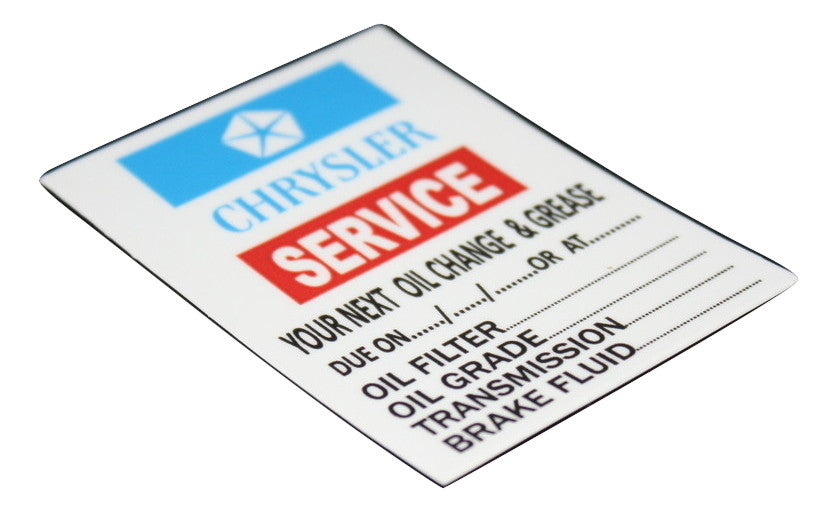 Chrysler Service Decal | Decals