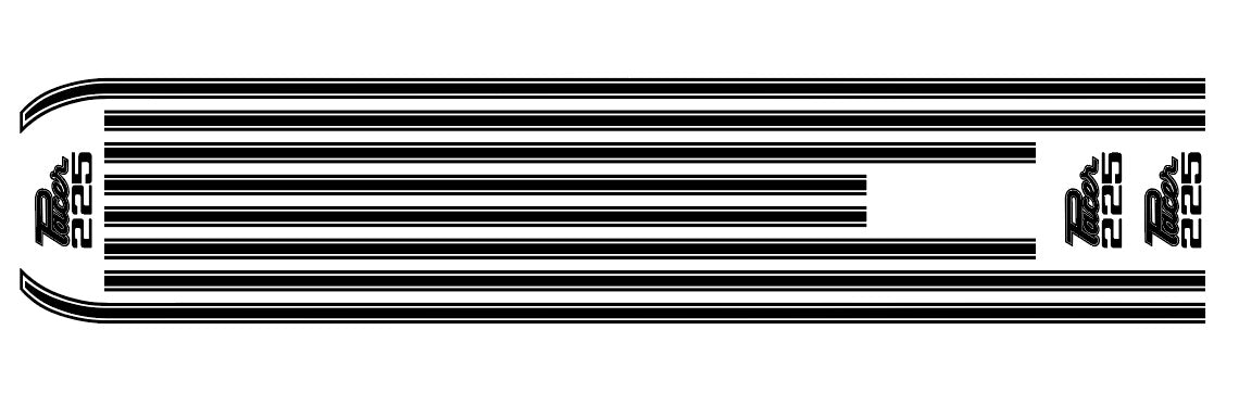 Body Stripe Kit - VF 225 Pacer Stripe Kit "BLACK"