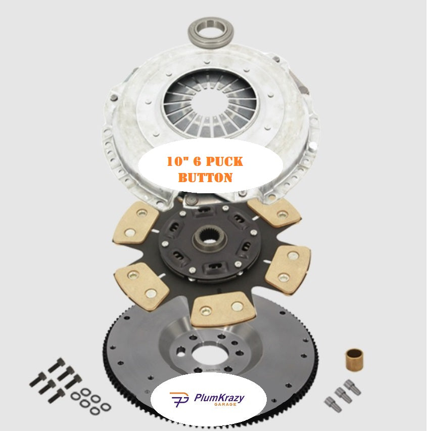 Super HD 10" Button Clutch & Billet Flywheel Package (148 Tooth) - Hem