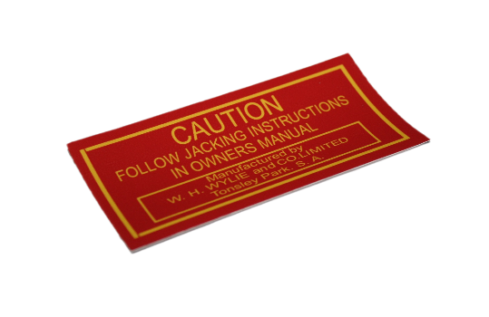 Jack Base Caution Decal : RV1-AP6 | Decals