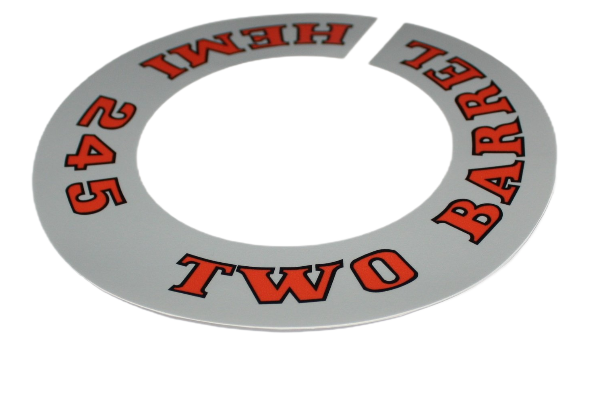 Hemi 245 Two Barrel Air Cleaner Decal : VG | Decals