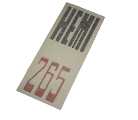 Hemi 265 Bonnet Decal VH R/T CHARGER/PACER | Decals