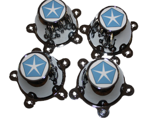 Late Mag Wheel Centre Cap Set, Chrysler Logo : VH-CM