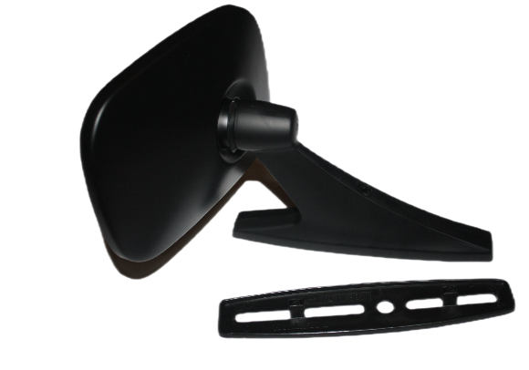 Aftermarket Rectangle Satin Black Finish Door Side Mirror | Body