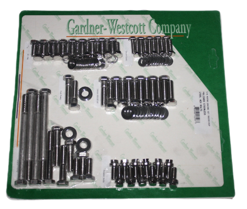Small Block Polished Stainless Hex Engine Bolt Set | Engine