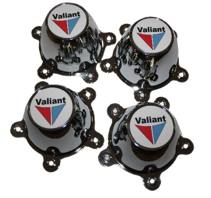 Late Mag Wheel Centre Cap Set, Valiant White Logo : VH-CM